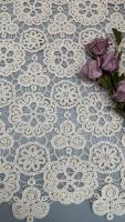 China Crochet Corded Lace Fabric Polyester Cotton for Wedding Dresses for sale