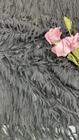 China Pleated Corded Lace Fabric for Wedding Dresses Custom Colors for sale