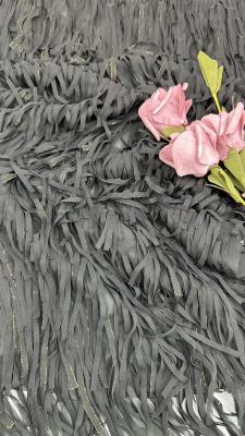 China Pleated Corded Lace Fabric for Wedding Dresses Custom Colors for sale