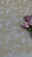 China Leafy Lace Metallic Corded Lace Fabric for Wedding Dresses for sale