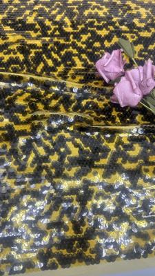 China Colorful Sequin Embroidery Fabric Luxury Customized for Party Gowns for sale