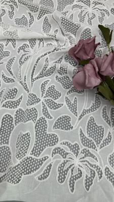 China Embroidered Lace Fabric 100% Cotton Hollow-up Customized Breathe for Party Gowns Dresses for sale