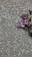 China 100％ Embroideded Lace Sequin Fabric Customized New Collection for Party Gowns for sale