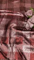 China Plaid Sequin Embroideded Lace Fabric Elegant Shining Customized New Collection Fabric for sale