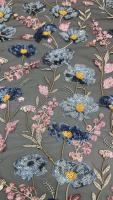 China 3D Floral Sequin Bread  Embroideded Fabric Luxary High Quality for Party Gowns Dresses for sale