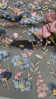 China Sequin Embroideded Lace Fabric Elegant Mesh Customized New Collection Fabric for sale