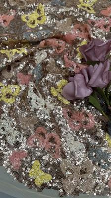 China Sequin Embroideded Lace Fabric Elegant Mesh From Factory to Your Fashion Line for sale
