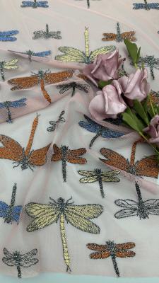 China Butterfly Embroideded Chinese Culture Luxary Gufen Breathe Fabric For Show Gowns for sale