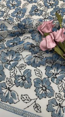 China Metallic Lace Embroideded 3D Floral Mesh Luxary High Quality Elegant Fabric For Women's for sale