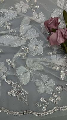 China Mesh Embroidered Butterfly Floral Lace Customized Design Luxary High Quality Gown for sale