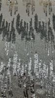 China Sequin Embroidered Lace Shining Color Customized Design Factory For Gowns for sale
