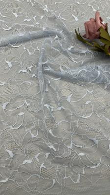 China Mesh Lace Fabric Hollow-up Elegant And Breathe Design Customized Fabric For Gowns for sale