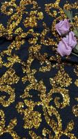 China Tree Branch Sequin Fabric For Embroidered Luxary Customized Design Factory For Gowns Party Dressess for sale