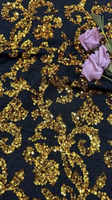 China Tree Branch Sequin Fabric For Embroidered Luxary Customized Design Factory For Gowns Party Dressess for sale