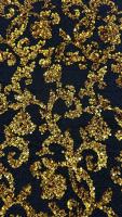 China Tree Branch Sequin Fabric For Embroidered Luxary Customized Design Factory For Gowns Party Dressess for sale