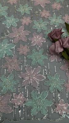 China Shinning Sequin Lace Embroidered Elegant Lace Fabric With A Couture touch Fabric Customized Luxary Wedding Dresses Gowns for sale