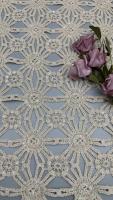 China Guipure Lace 100% Cotton Sequin Crochet Lace Leafy Style for Bridal Wedding Party Gown for sale