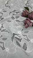 China Hollow-up Luxary Guipure WHite Lace Fabric for Bridal Wedding Party Gown for sale