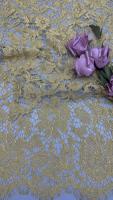 China Embroidered Cord Lace Fabric Guipure Elegant Luxary Hollow-up for Bridal Wedding Dress for sale