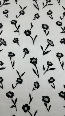 China Sweet Color Traditional Rose Flocked Mesh Lace Quality Customized for Elegant Gown for sale