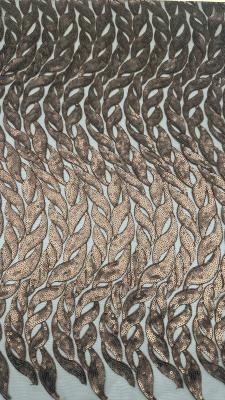 China Sequin Embroidered Fabric Luxary Sea Grass Lace Design High Quality Customized for Gown for sale