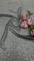 China Sequin Embroidered Mesh Fabric Hollow-up Specia Design Customized for Gown for sale