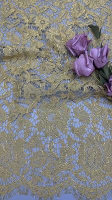 China Luxary Embroidered Lace  Fabric Hollow-up Special Design Customized for Gown for sale