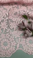 China Luxary Embroidered Corded Lace Fabric Hollow-up Design Customized for Gown for sale