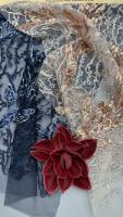 China Sequin Embroidered Lace Mesh Fabric Design Factory  Customized Party And Wedding for Gowns for sale
