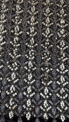China Sequin Embroidered Lace Fabric High Quality Luxary Embroiedered Special Design for Gowns for sale