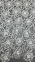 China Guipure Lace Embroidered Hollow-up Fabric Luxary High Quality Special Design For Wedding for sale