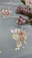 China Sequin Embroidered Fabric And Customized Lace Luxary High Quality Special Design For Dress For Wedding Dresses for sale