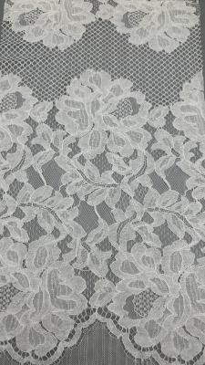 China French Chantilly Lace Flower Mesh Lace Trim Customized Factory For Dress For Wedding Dresses for sale
