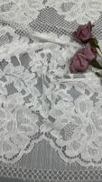 China French Chantilly Lace Flower Mesh Lace Trim Customized Factory For Dress For Wedding Dresses for sale