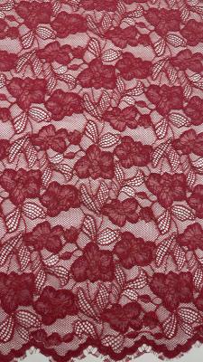 China Red Embroidered Lace Fabric Dresses Customized Beauty And Sweet Leafy Customized News Dresses for sale