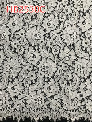 China Hollow-up Guipure Polyester Lace Fabric Customized Leafy Customized  Design for sale