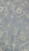 China Sequin Embroideded Fabric Hollow-up Patter Custom Floral Lace Fabric for Bridal Dresses for sale