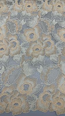 China Elegant Floral Lace Fabric for Wedding Gowns legant Embroidery Lace Fabric for Fashion Designers for sale