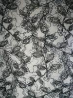 China Black Nylon Poly Cord Crochet Lace Material For Wedding Dress for sale