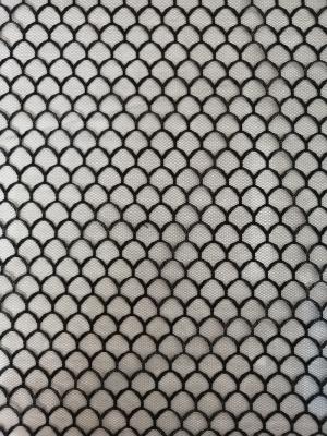 China Black Polyester Tulle Mesh Fabric for sale