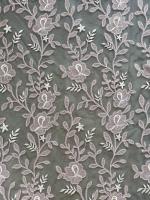 China Floral Applique Embroidery Fabric for sale