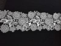 China White 100% Polyester Lace Trim for sale