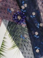 China 49 inch Flower Embroidery Lace Fabric for sale