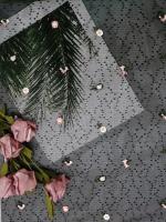 China 49 Inch Floral Embroidered Tulle Fabric AZO Free for sale