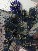 China Yard Embroidered Lace Geometric Mesh Fabric For Girls Dresses for sale