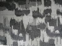 China Black Metallic Lurex Geometric Line Silver Embroidered Lace Fabric for sale