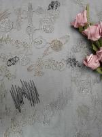 China Eco Friendly Geometric Line Colored Embroidery Fabric for sale