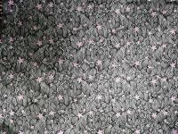 China Pink Star Pattern Embroidered Net Lace Fabric For Lady Garment for sale