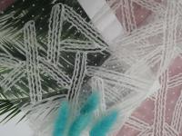 China White 3D Applique Embroidery Fabric For Lady Garment Fabric Lace for sale