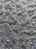China Polka Dot Embroidery Flocking Flocked Mesh Fabric Floral Lace for sale